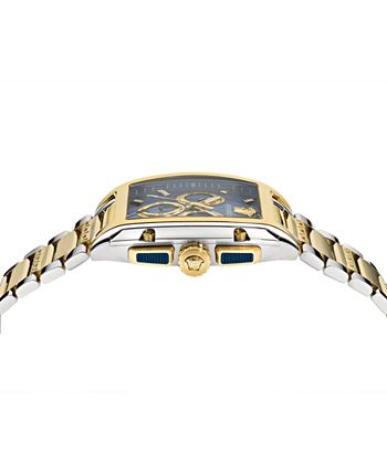 Versace Men's Swiss Chronograph Dominus Two Tone Bracelet Watch 42x50mm ...