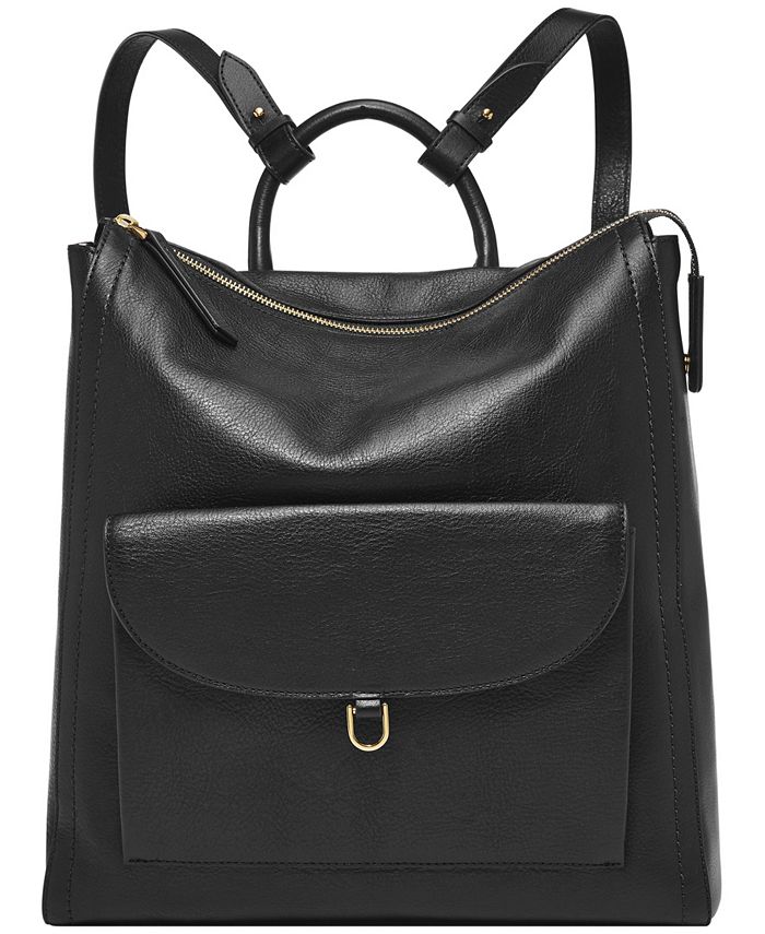 Fossil Parker Leather Backpack Bag - Macy's