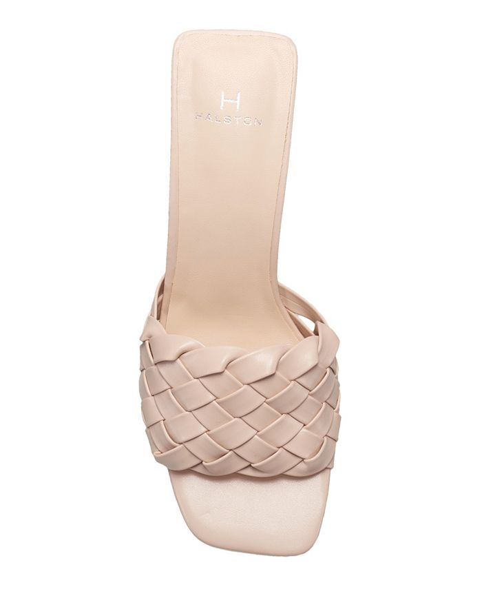 French Connection H Halston Women's Woven Slide Dress Sandals - Macy's