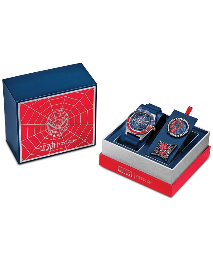 Citizen Eco-Drive Men's Marvel Spider-Man 60th Anniversary Blue Rubber ...