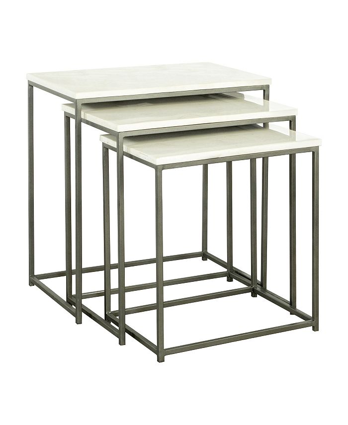 Coaster Home Furnishings 3 Piece Marble Top Nesting Table - Macy's