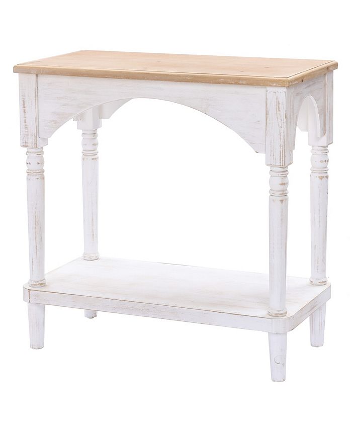 Luxen Home Farmhouse 15" Medium Density Fiberboard, Wood Single Shelf ...