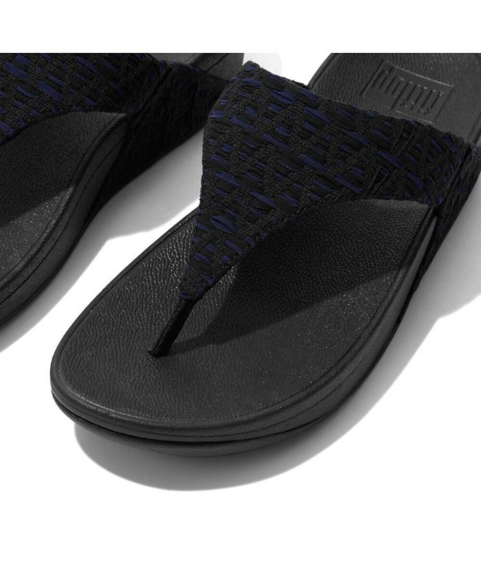 FitFlop Women's Lulu Geo Webbing Toe Post Sandals - Macy's