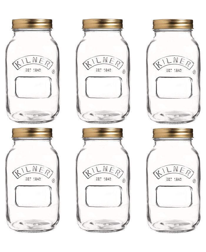 Kilner Canning Jar 34 oz, Set of 6 - Macy's