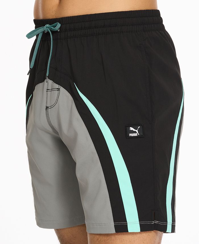 Puma Men's 7" Swim SWXP Colorblocked Trunks - Macy's