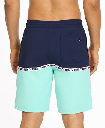 Puma Men's Colorblocked 9" Swim Trunks - Macy's
