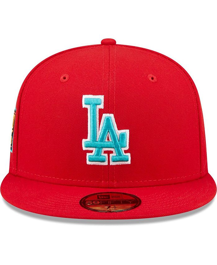 New Era Men's Scarlet Los Angeles Dodgers 2020 World Series Teal ...