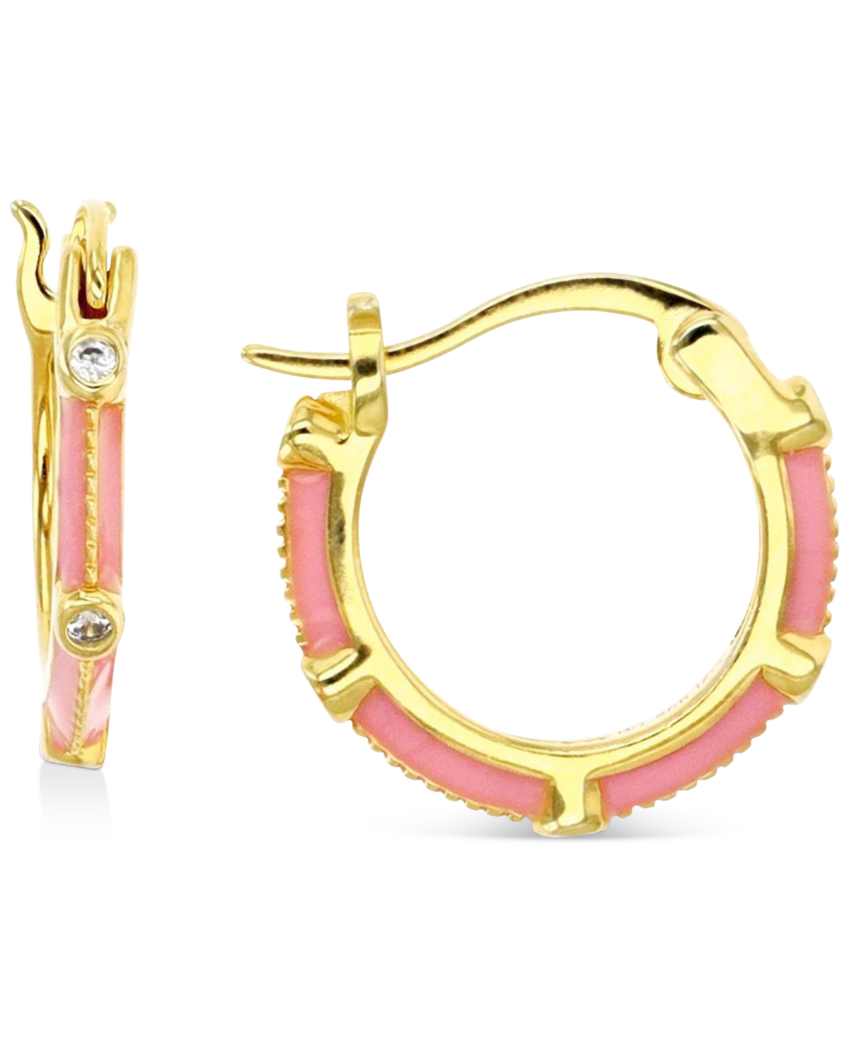 Click here for Cubic Zirconia & Enamel Small Hoop Earrings  0.55... prices