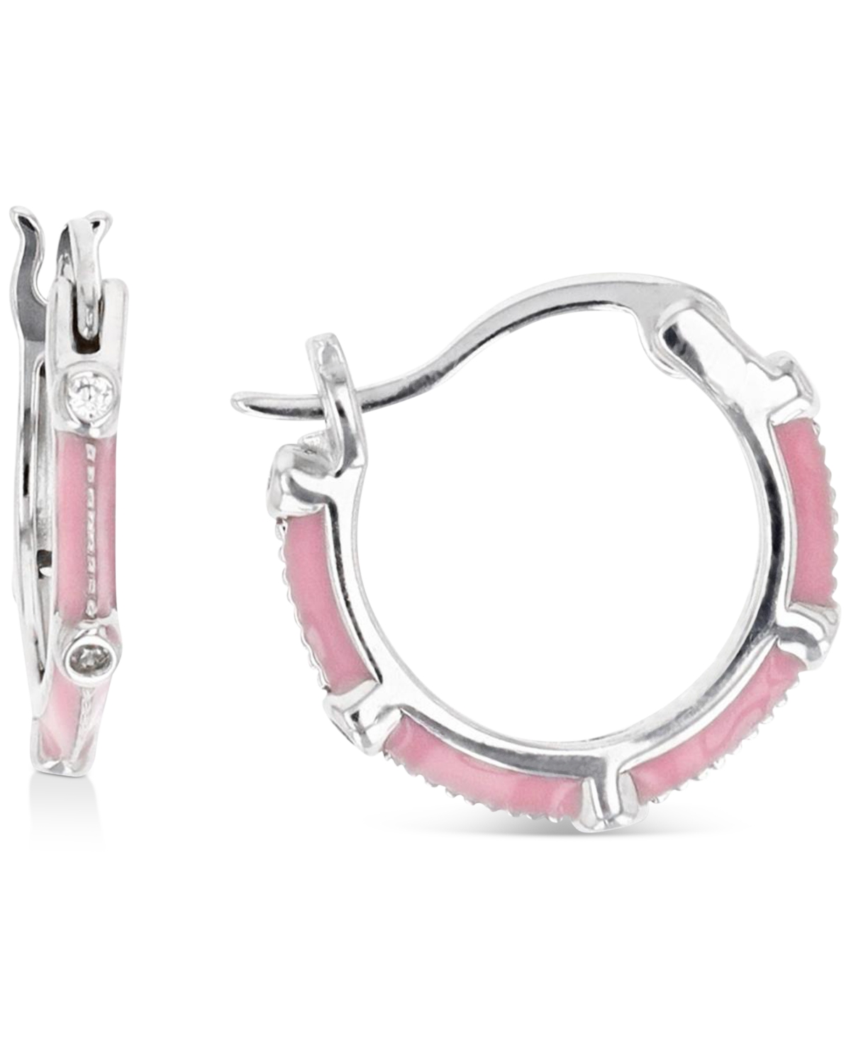 Click here for Cubic Zirconia & Enamel Small Hoop Earrings  0.55... prices