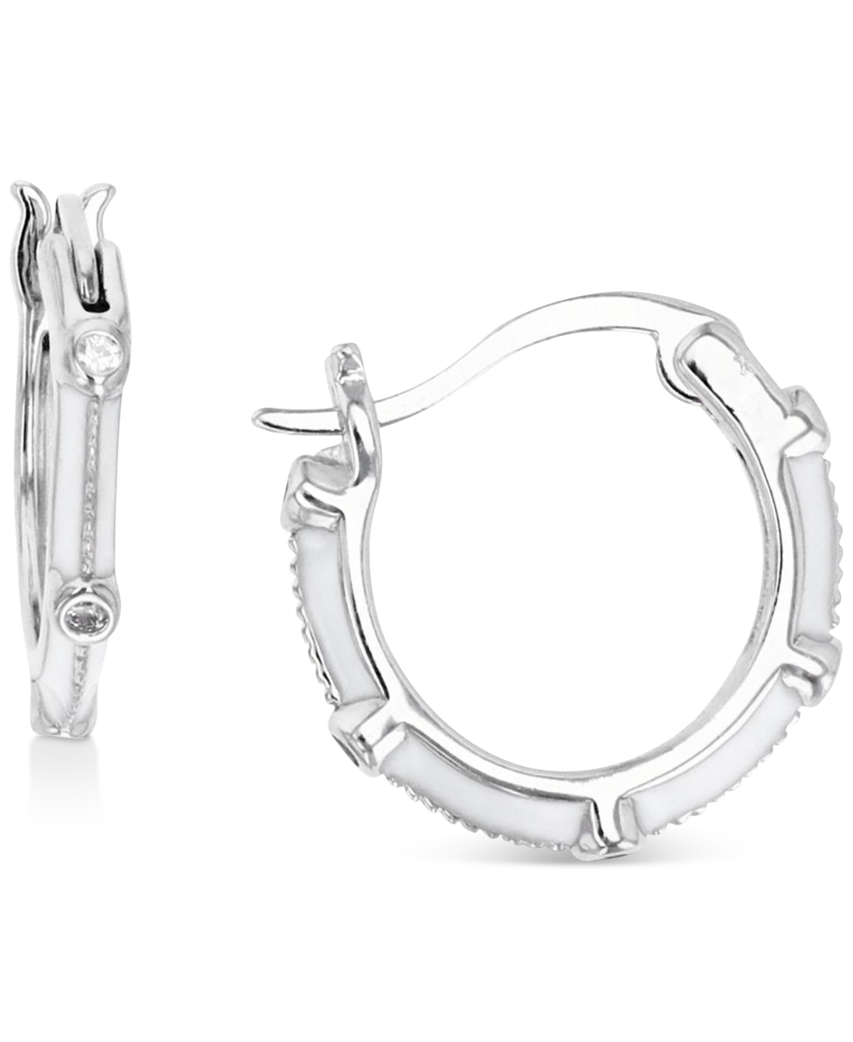 Click here for Cubic Zirconia & Enamel Small Hoop Earrings  0.55... prices