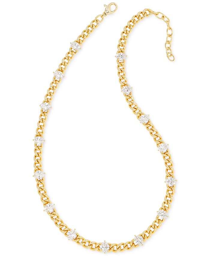 Kendra Scott 14k Gold-Plated Cubic Zirconia Chain Strand Necklace, 18 ...