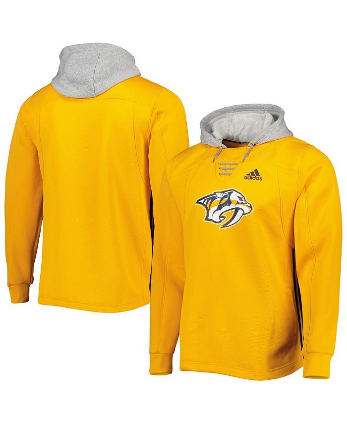 adidas Men's Gold Nashville Predators Skate Lace Team Pullover Hoodie ...