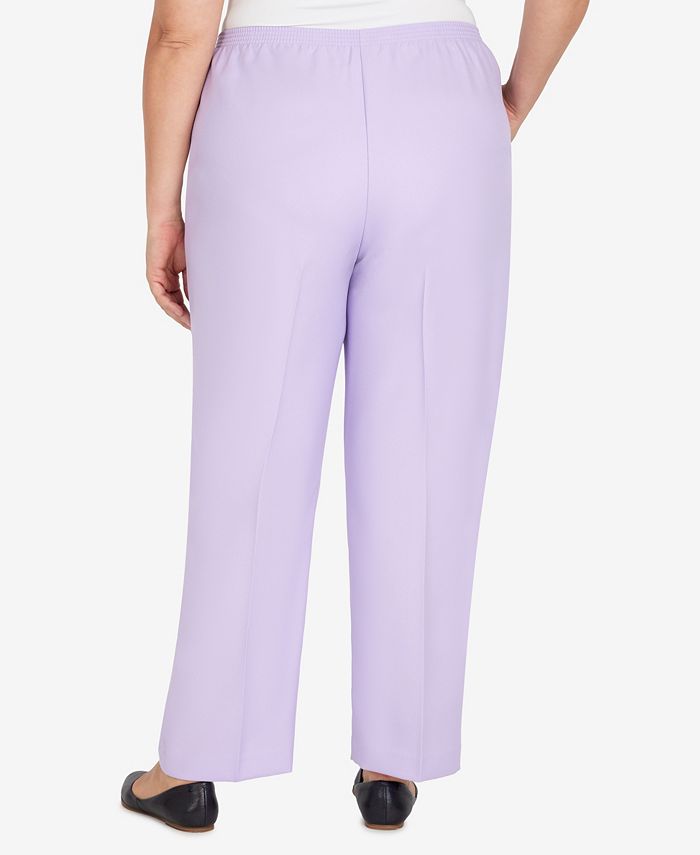 Alfred Dunner Plus Size Classic Fit Short Length Pull-on Pants - Macy's