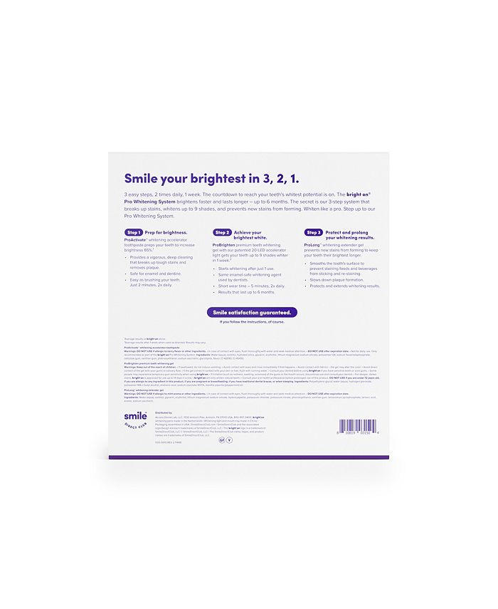 Smile Direct Club Pro Teeth Whitening Gel System with LED Light, 4 Pack ...