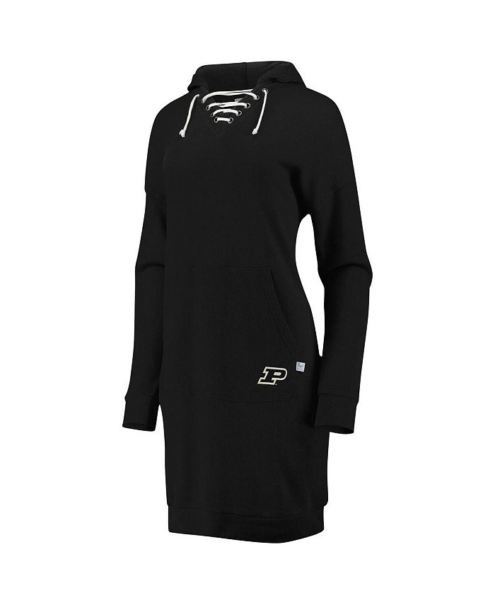 Touch Women's Black Purdue Boilermakers Quick Pass Lace-Up V-Neck ...