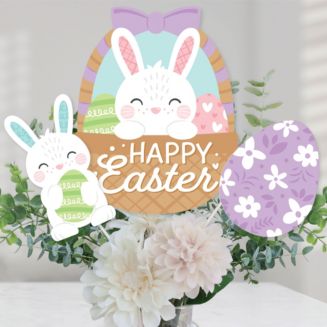Big Dot of Happiness Spring Easter Bunny Happy Easter Party Centerpiece ...