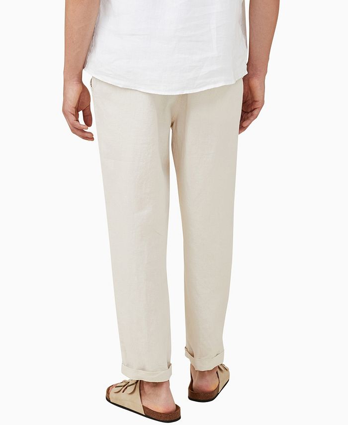 COTTON ON Men's Linen Drawstring Pants - Macy's