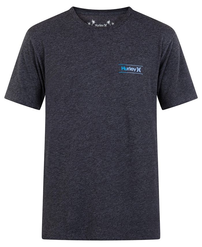 Hurley Men's Everyday One and Only Slashed Short Sleeves T-shirt ...