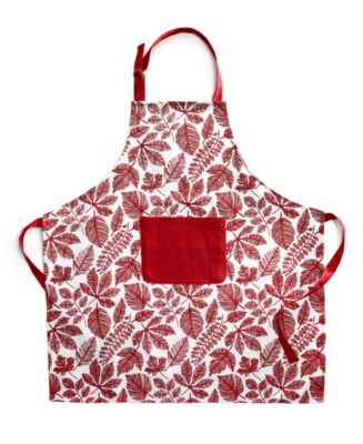 The Cellar Harvest Cotton Leaf-Print Adjustable Apron, Exclusively at ...