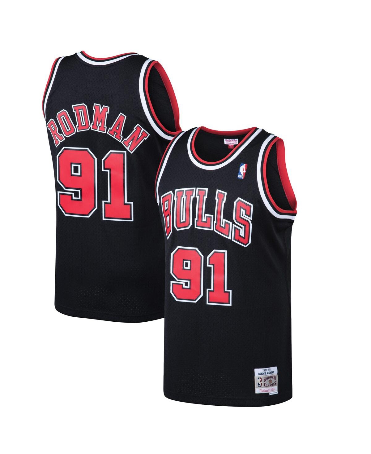 Click here for Mens Mitchell & Ness Dennis Rodman Black Chicago B... prices