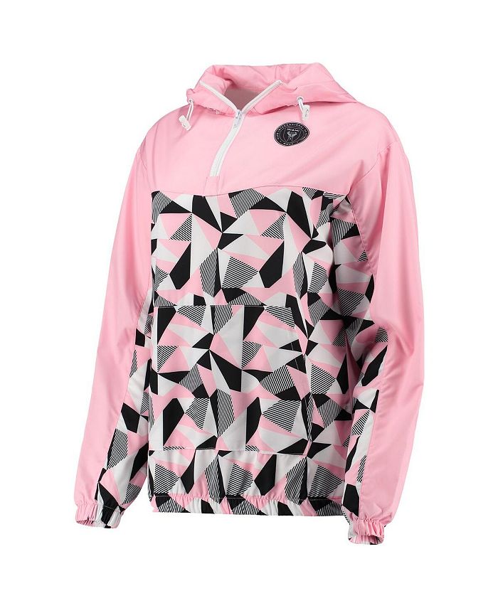 ZooZatz Women's Pink Inter Miami CF Swishy Anorak Quarter-Zip Jacket ...