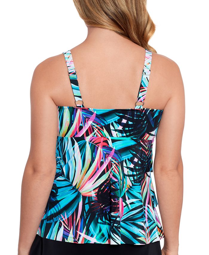 Swim Solutions Women's Triple Tier Tankini, Created For Macy's - Macy's