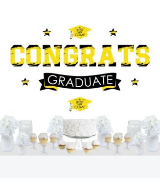 Yellow Grad Best is Yet to Come Peel & Stick Graduation Wall Decals ...