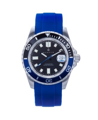 Nautis Men Interceptor Rubber Watch - Navy, 43mm - Macy's