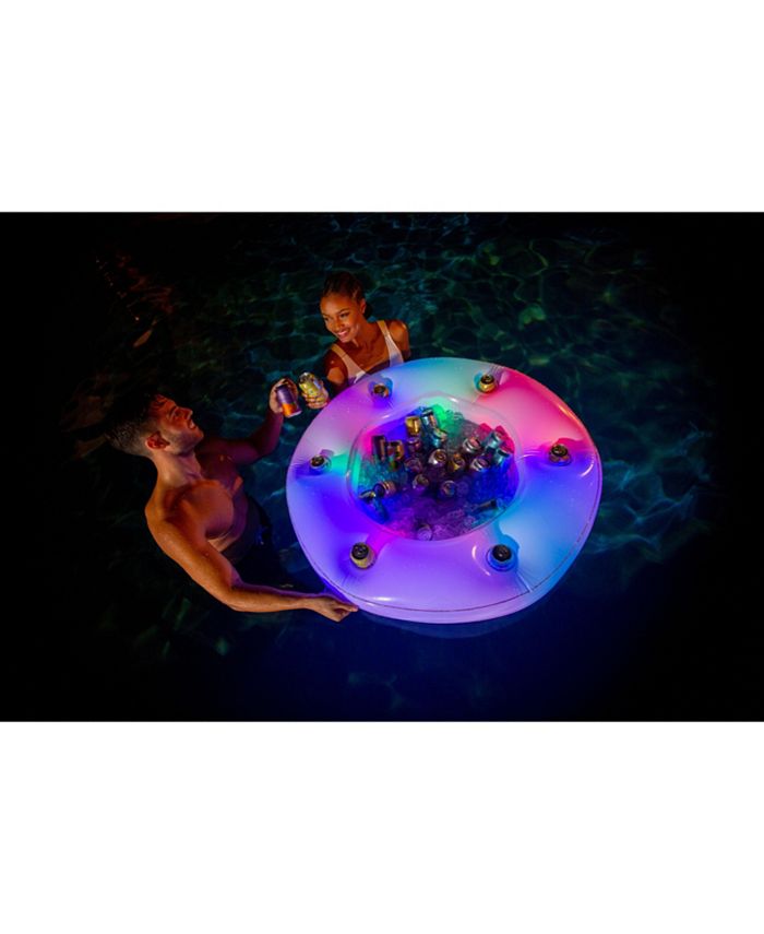 PoolCandy Illuminated LED Inflatable Floating Bar 7 Piece Set - Macy's