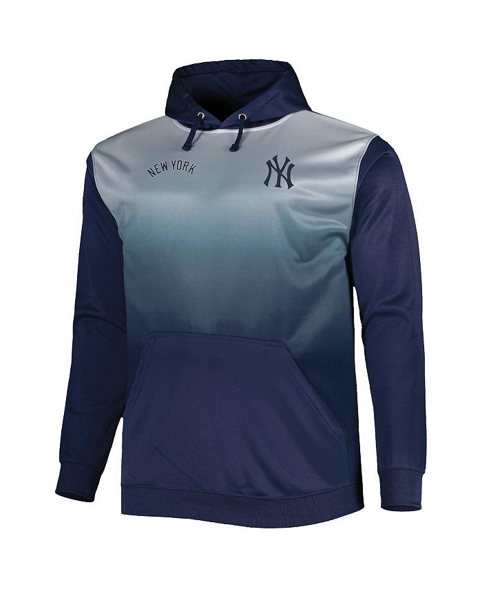 Profile Men's Big and Tall Navy New York Yankees Fade Sublimated Fleece ...