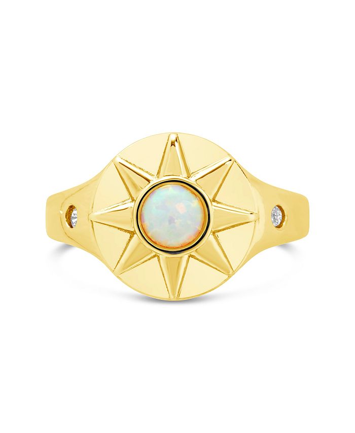 Sterling Forever Sunni Signet Ring - Macy's