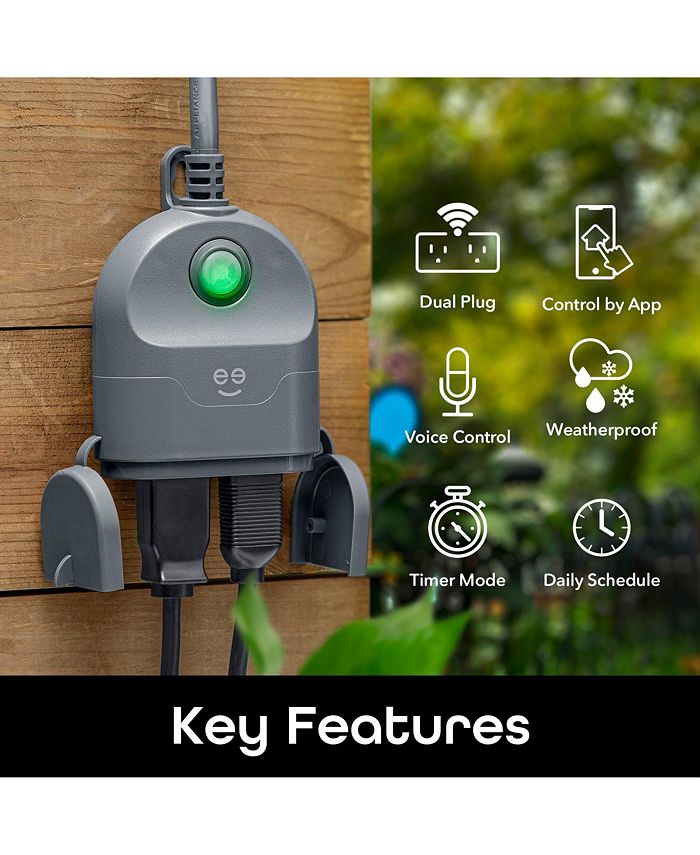 Geeni Outdoor Duo Wi-Fi Smart Plug, Weatherproof, No Hub Required ...