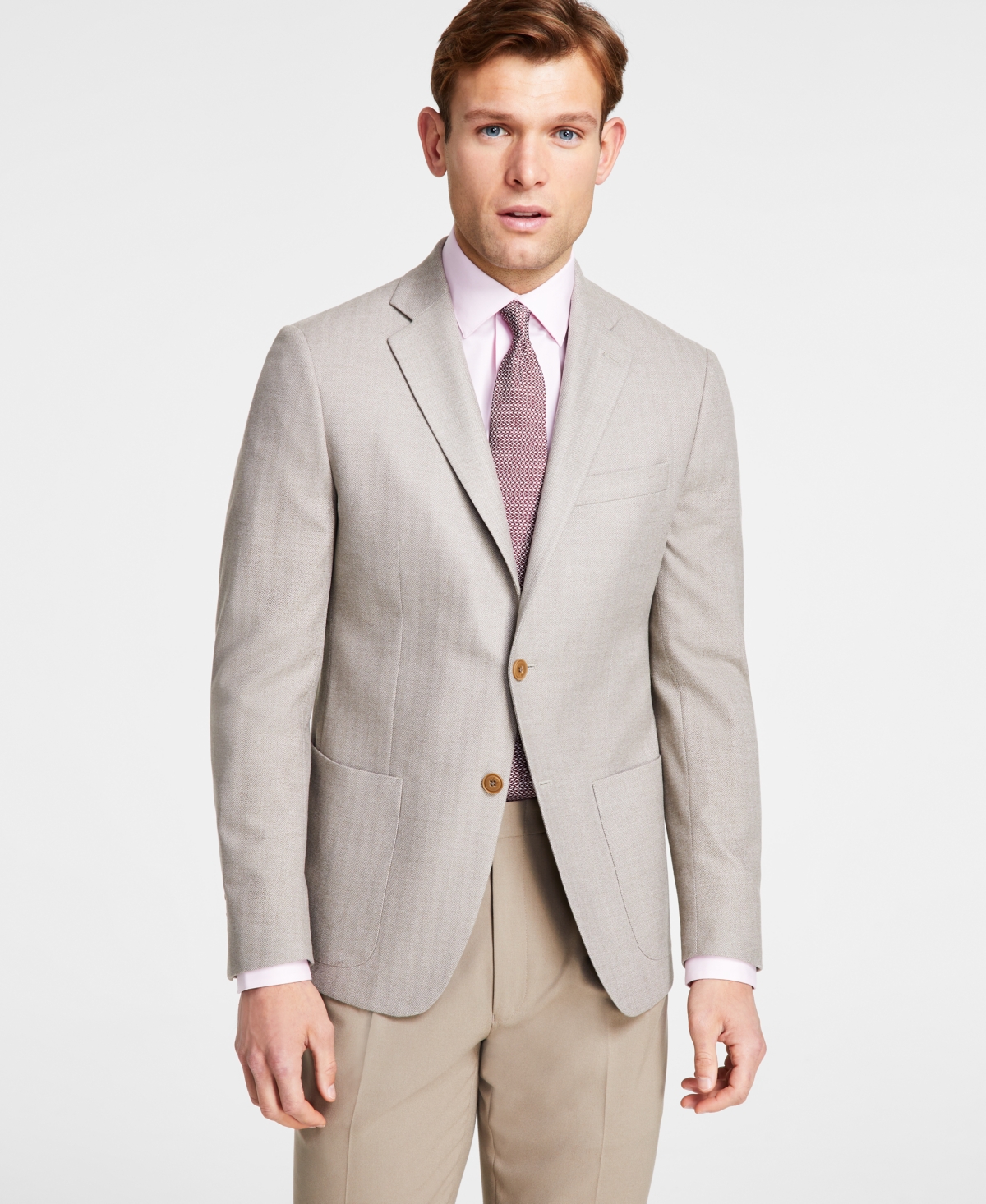Click here for Michael Kors Mens Classic Fit Herringbone Woven Sp... prices