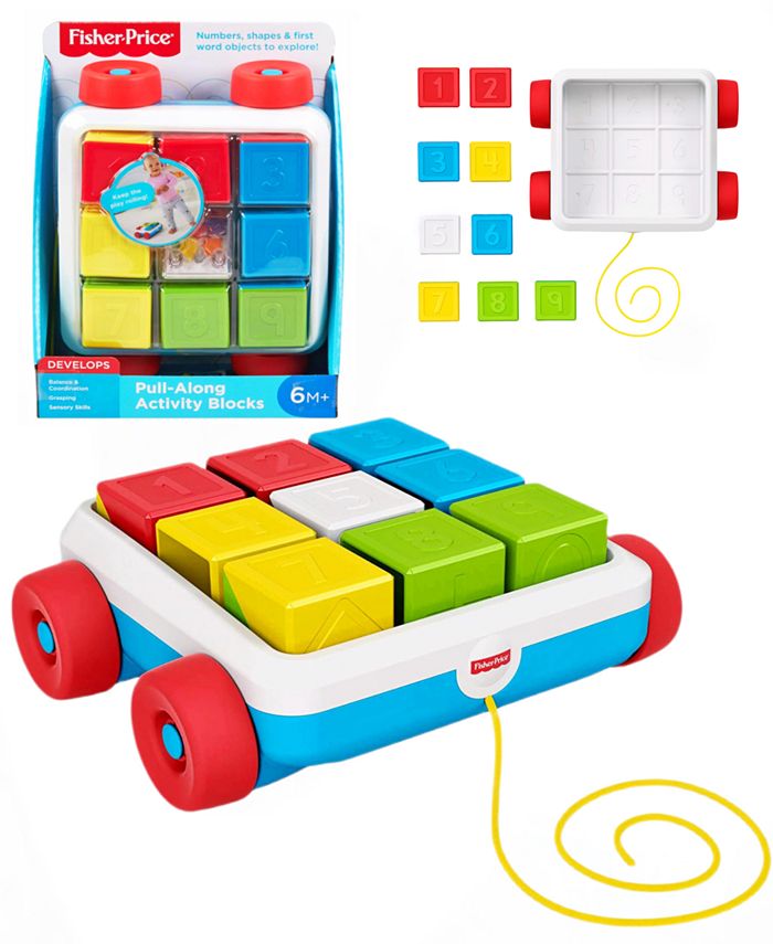 Fisher Price Pull-Along Colorful Learning Activity Blocks Wagon Set - Macy's