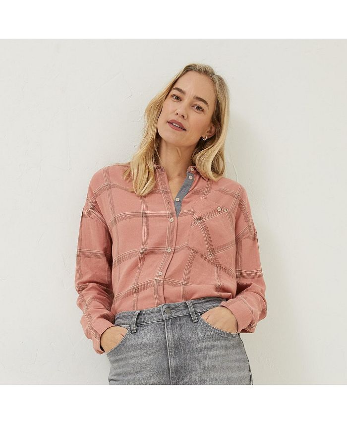 FatFace Women's Frome Relaxed Check Shirt - Macy's