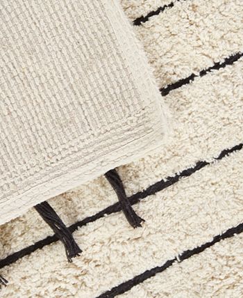 INK+IVY Arbor 20x32" Stripe Tassel Cotton Tufted Rug - Macy's