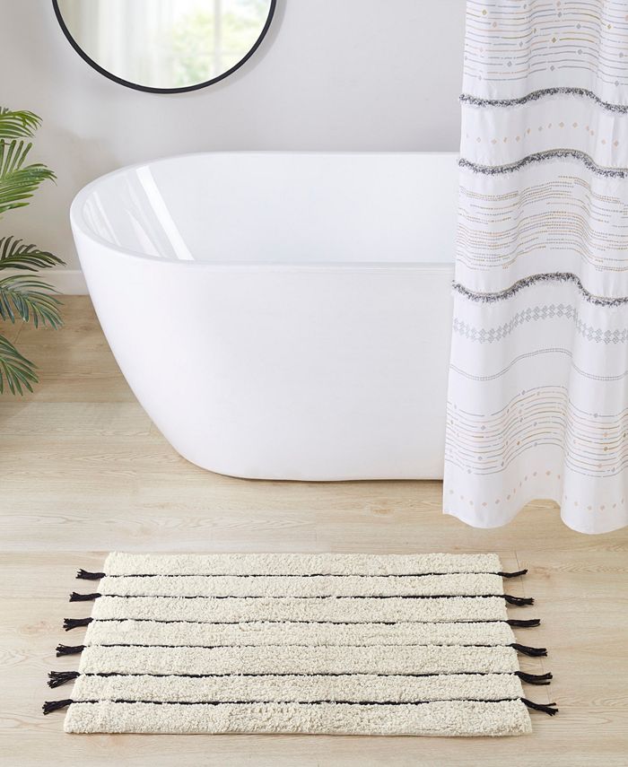 INK+IVY Arbor 20x32" Stripe Tassel Cotton Tufted Rug - Macy's