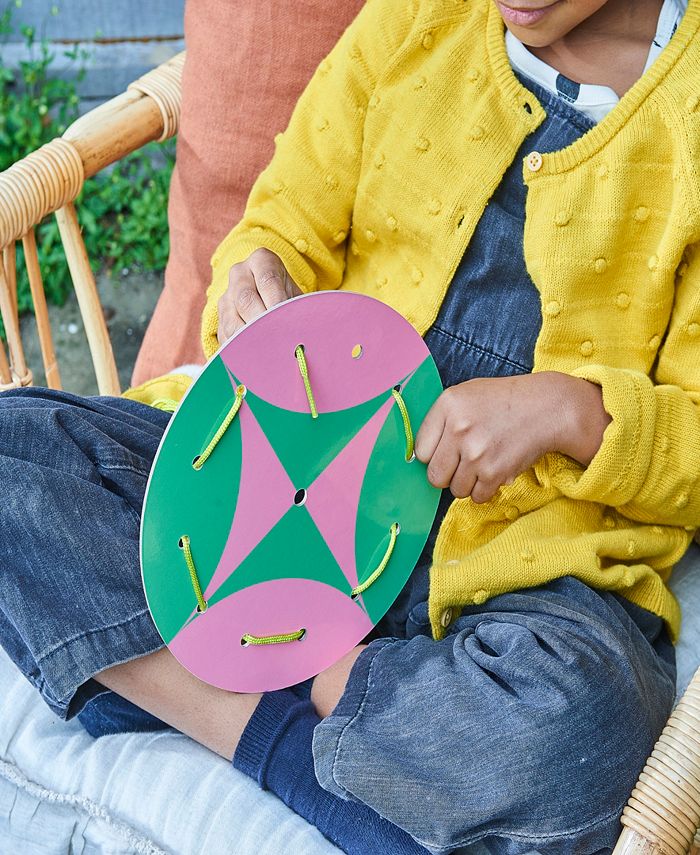 Eeboo Shapes Patterns Lacing Cards, Set of 5 - Macy's