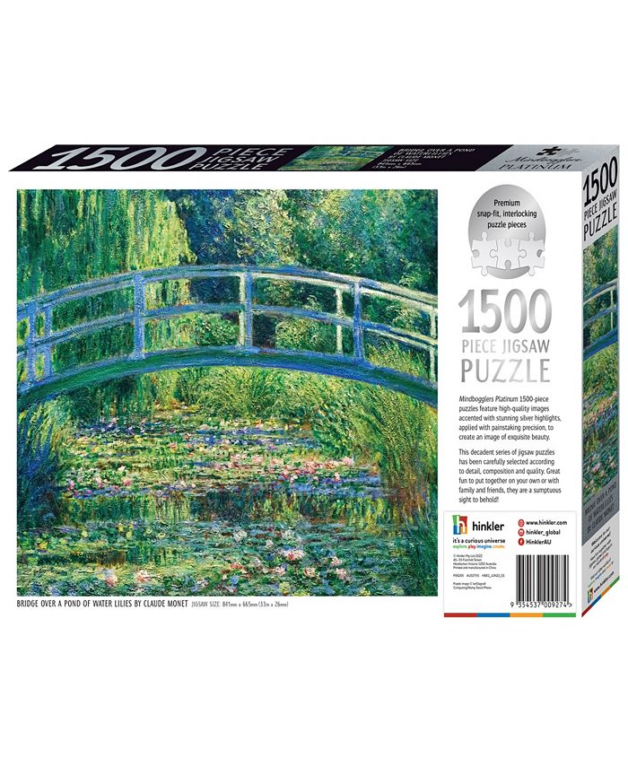 Mindbogglers Platinum 1500-Piece, Bridge Over a Pond of Water Lilies By ...