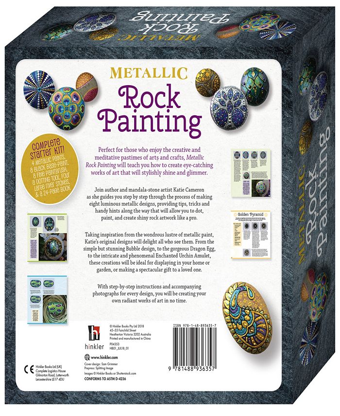 Craft Maker Metallic Rock Painting Box Set DIY Rock Painting For Adults ...