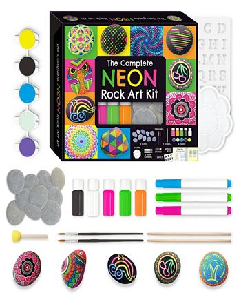 Craft Maker The Complete Neon Rock Art Kit DIY Rock Painting For Kids ...