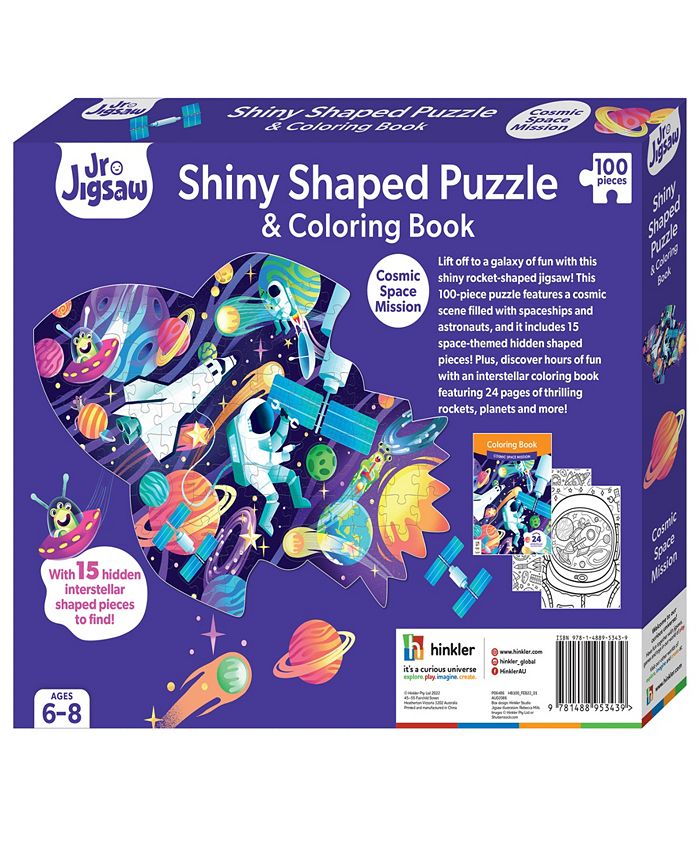 Jr. Jigsaw 100-Piece Jigsaw Puzzle Cosmic Space Mission Shiny Shaped ...