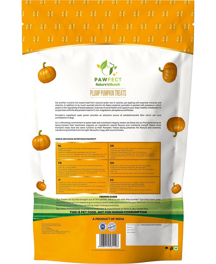 Pawfect Foods Pawfect Nature's Munch Freeze Dried Finest Pumpkin Treats ...