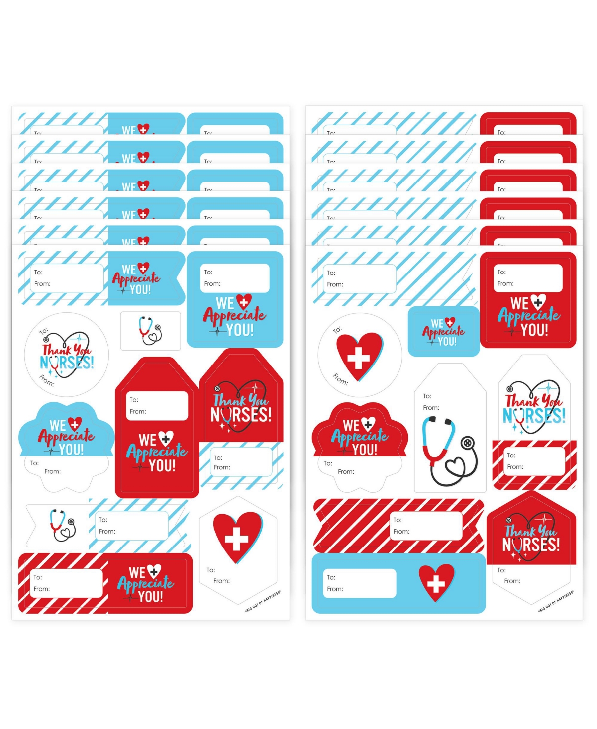 Big Dot Of Happiness Thank You Nurses Appreciation Week To & From ...