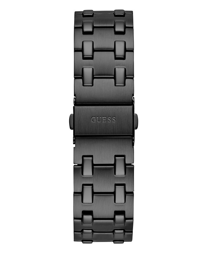 GUESS Men's Analog Black Stainless Steel Watch 42mm - Macy's