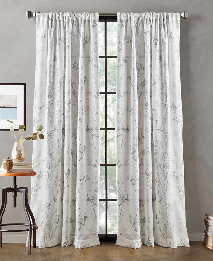 DKNY Atlanta Sheer Poletop 2 Piece Window Panel, 84" x 50" - Macy's