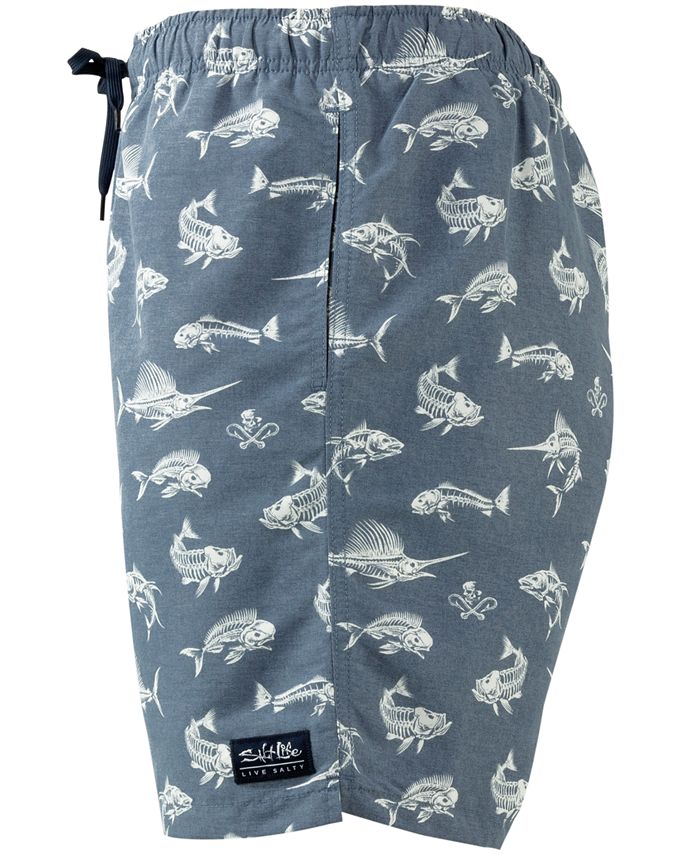Salt Life Men's Fish N' Bones Board Shorts - Macy's
