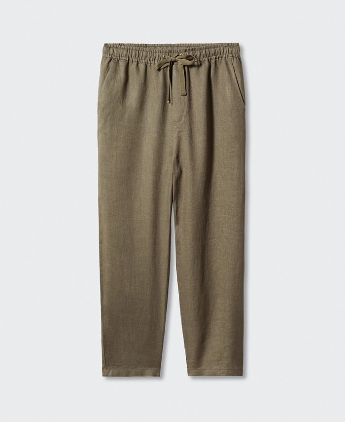 MANGO Women's Linen Pants - Macy's
