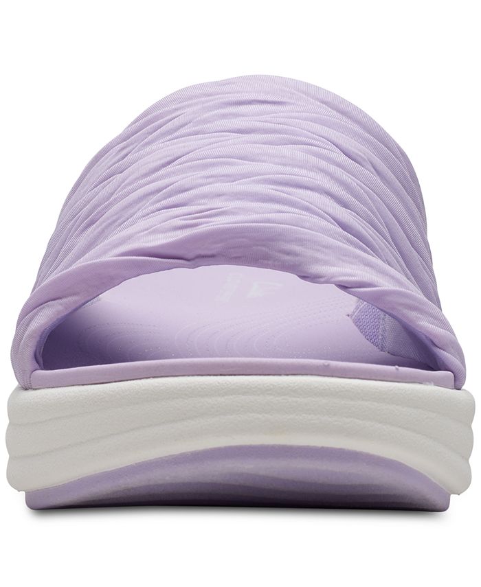 Clarks Women's Drift Petal Lilac Slip-On Platform Slide Sandals - Macy's