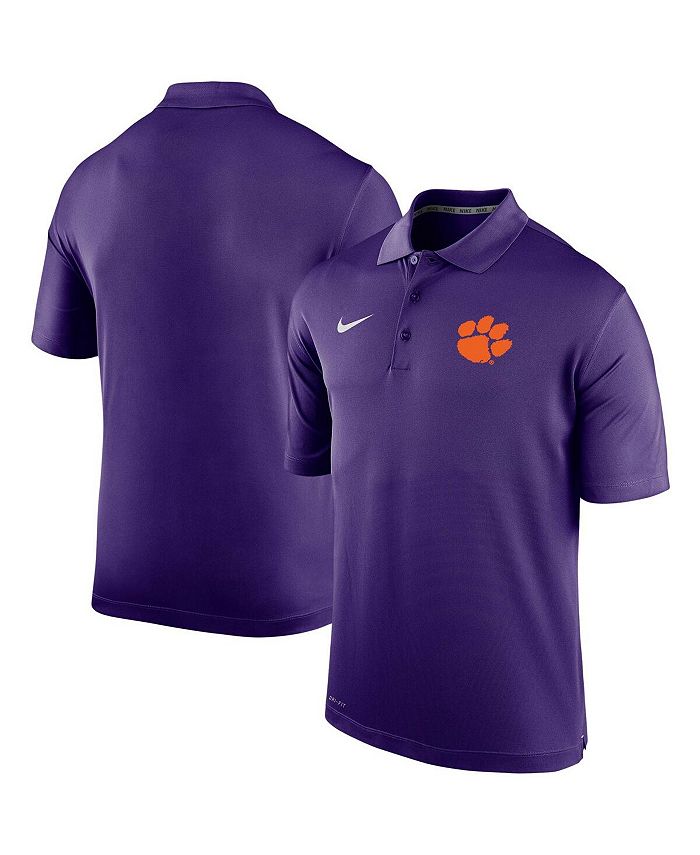 Nike Men's Purple Clemson Tigers Primary Logo Varsity Performance Polo ...